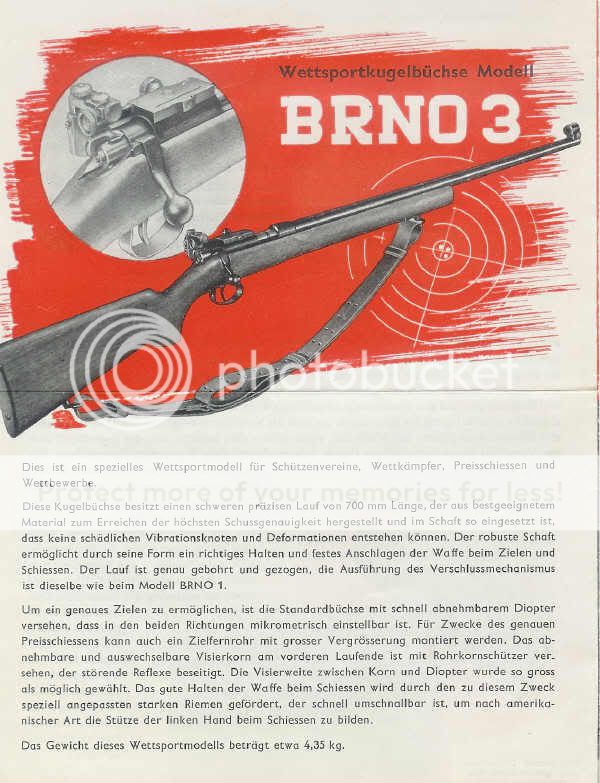 Brno Model 3 Circa 1940's or Early 50's Literature | Rimfire Central ...