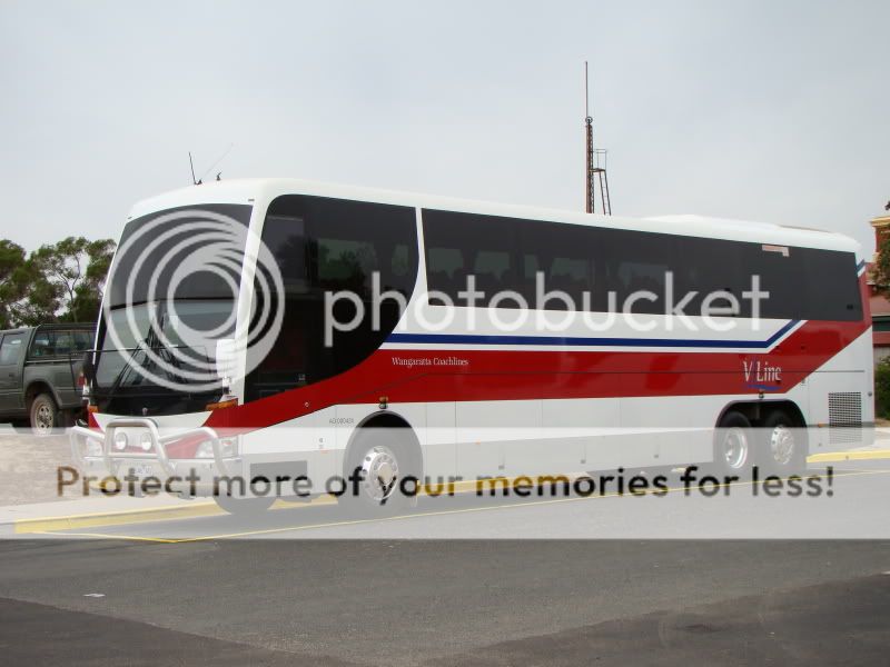 V/line Coaches at Seymour (18/11/08).