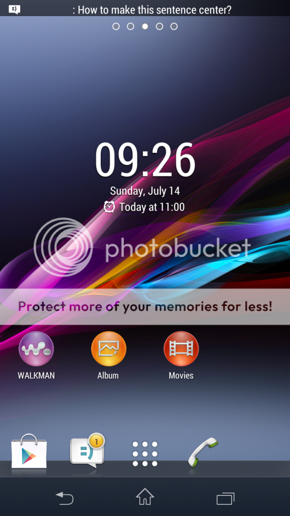 How can make the text show it center on Status bar ? | XDA Forums