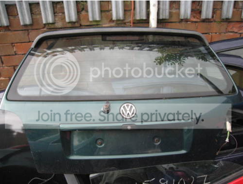 GTi Euro Trunk/Tailgate Dark Green, With Custom UK Licence Plate | VW ...